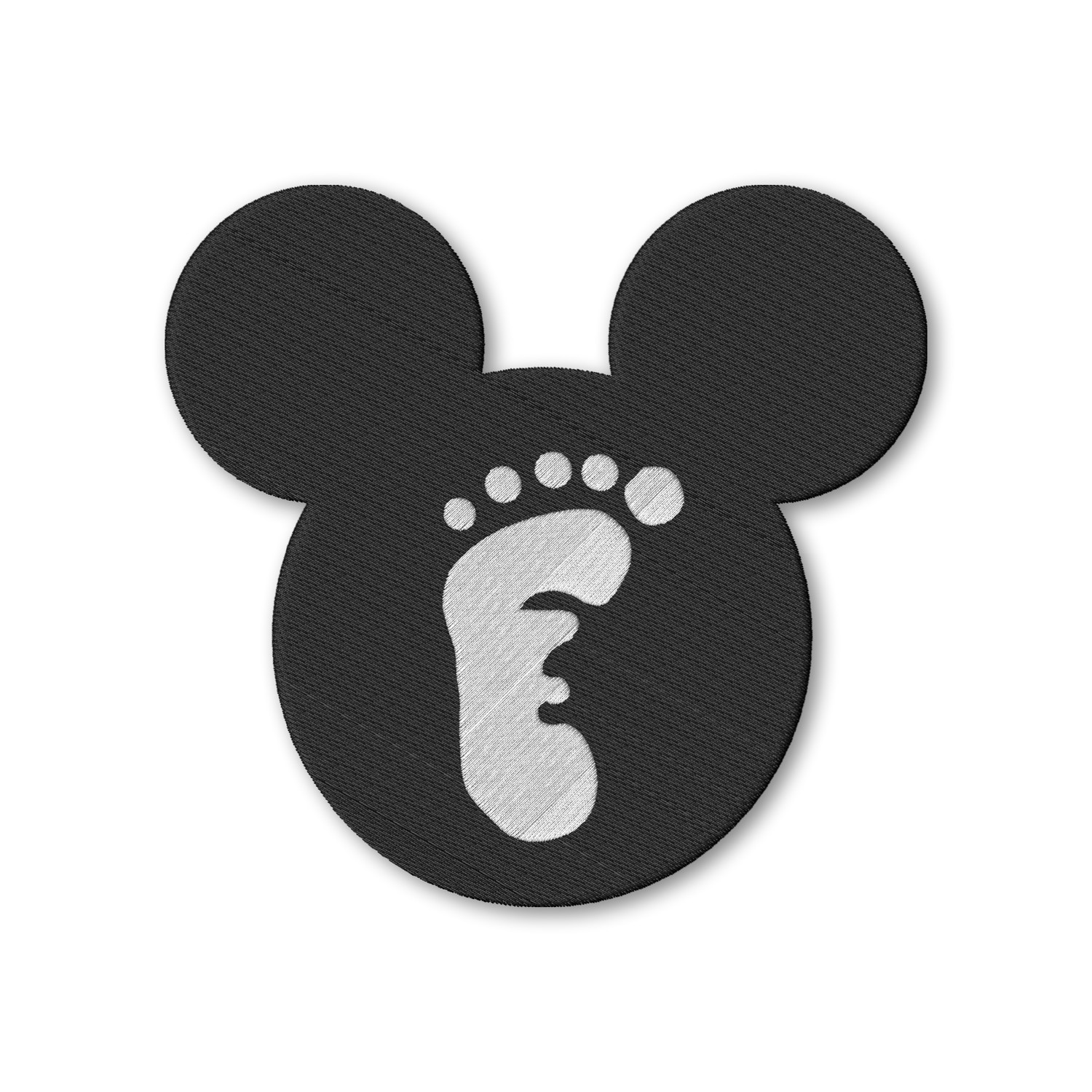 Left Foot Mickey Mouse Head - Anita Kóródi - SvgEmbroideryDesign
