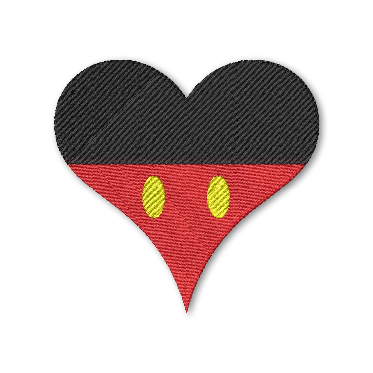 Mickey Mouse Heart - Anita Kóródi - SvgEmbroideryDesign