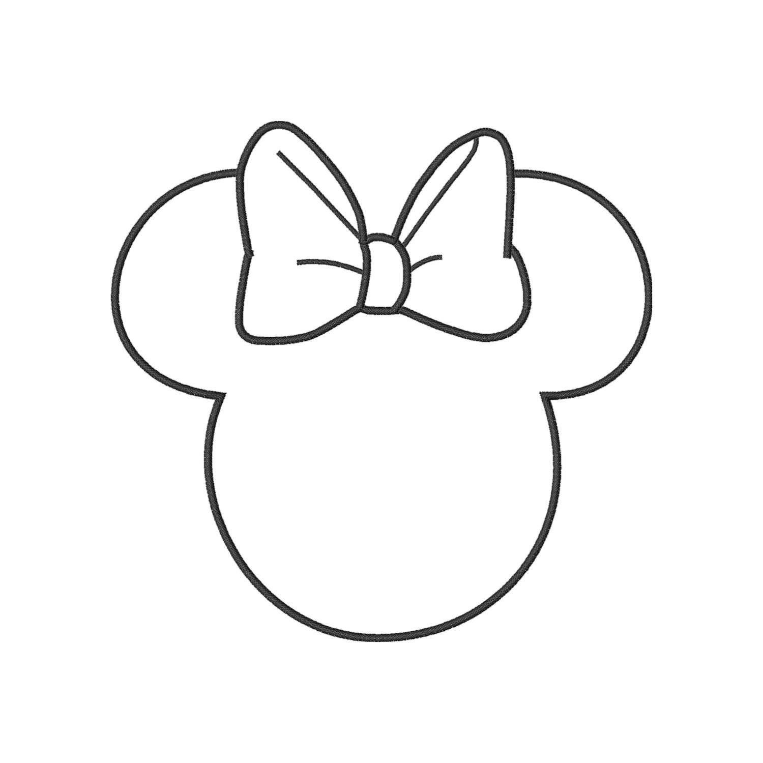 Minnie Head Outline - Anita Kóródi - SvgEmbroideryDesign