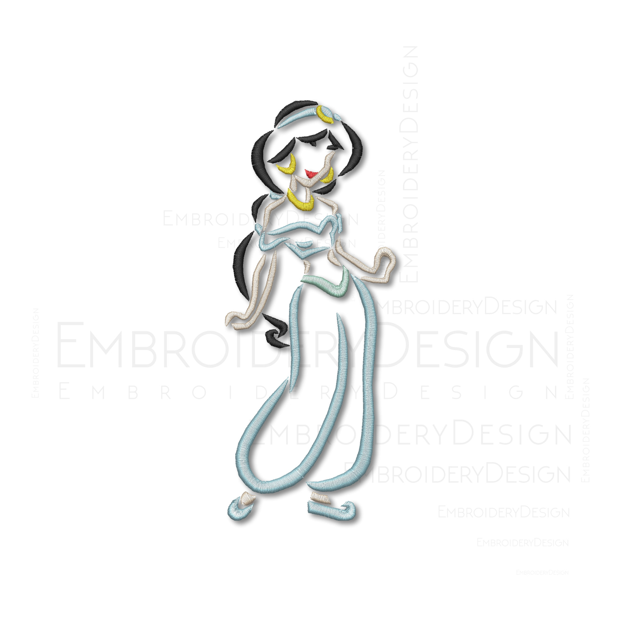 Princess Jasmine v2 - Anita Kóródi - SvgEmbroideryDesign