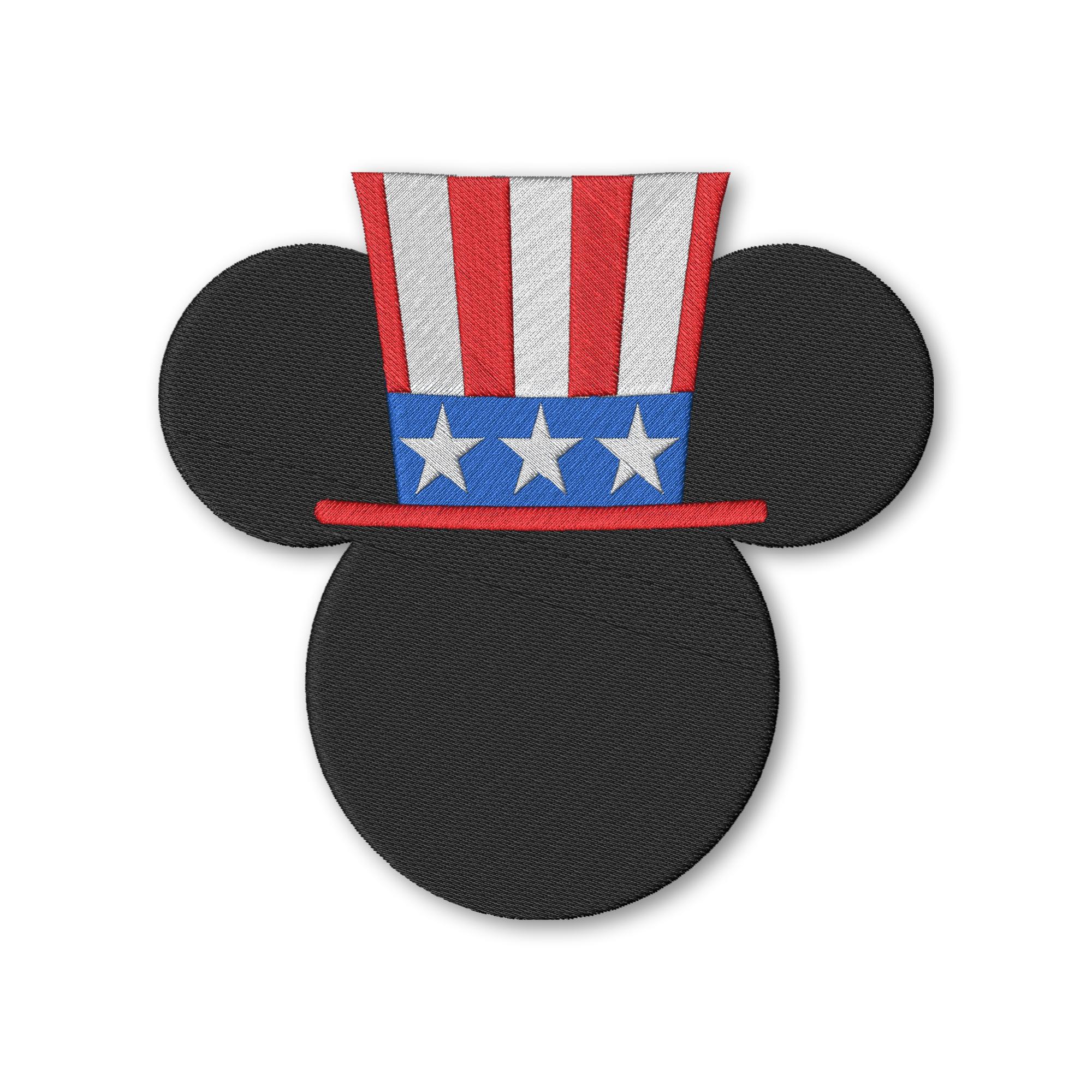 American USA patriotic mickey mouse - Anita Kóródi - SvgEmbroideryDesign