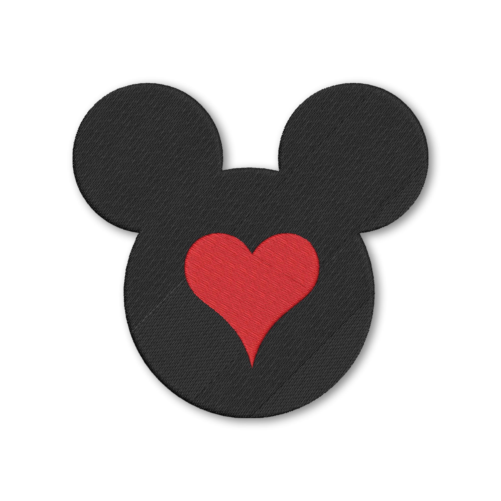 Heart with Mickey Mouse Head - Anita Kóródi - SvgEmbroideryDesign