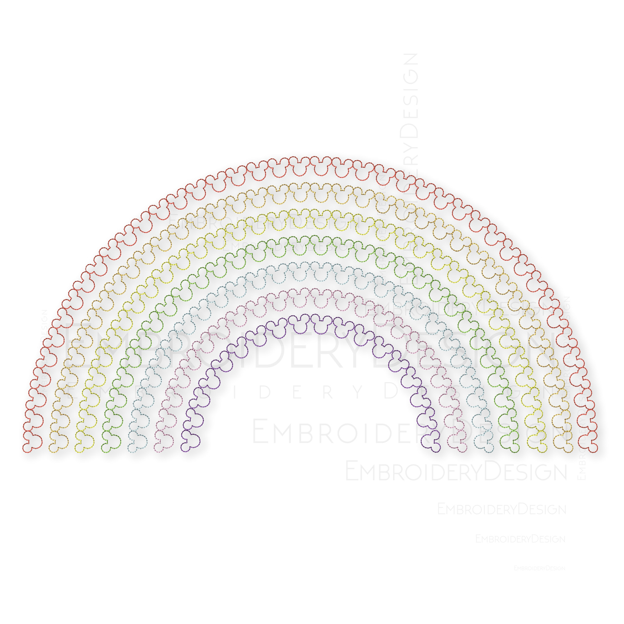 Mickey Mouse Rainbow - Anita Kóródi - SvgEmbroideryDesign