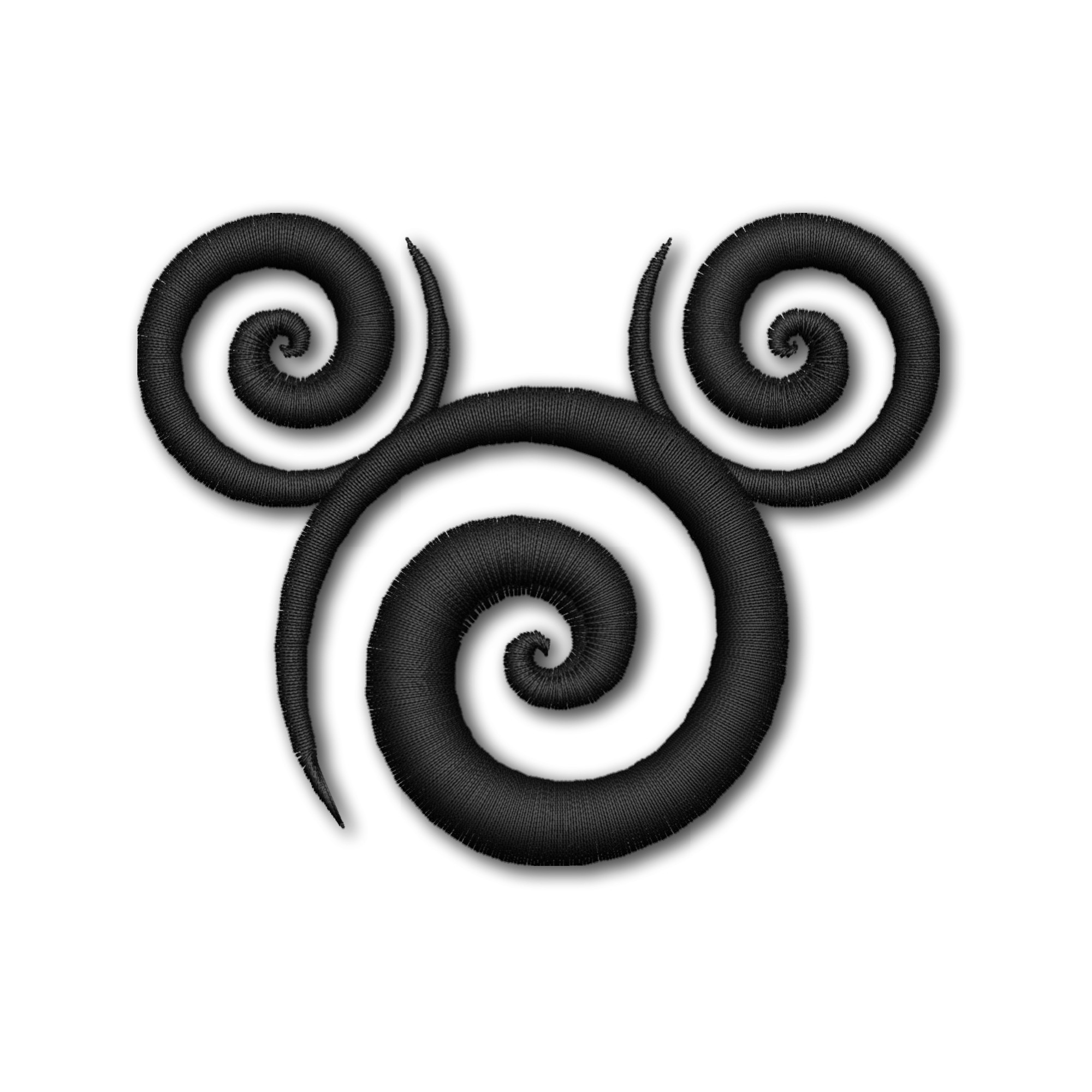 Mickey Mouse Swirl - Anita Kóródi - SvgEmbroideryDesign