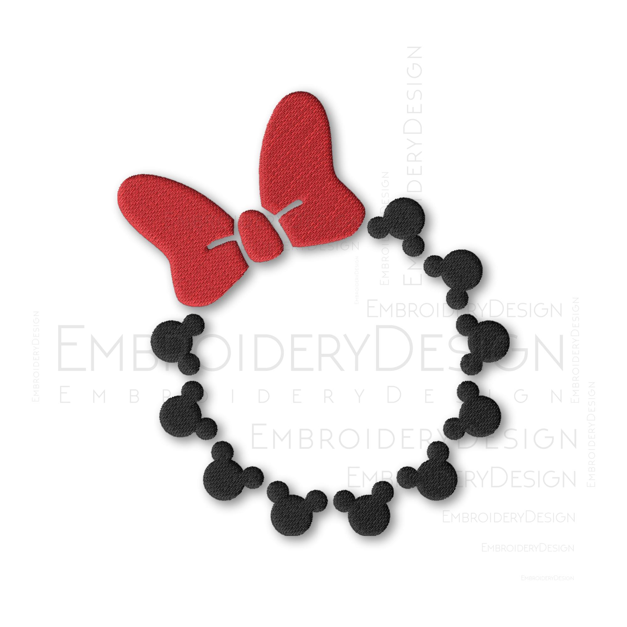 Minnie Monogram Frames - Richárd Bándi - SvgEmbroideryDesign