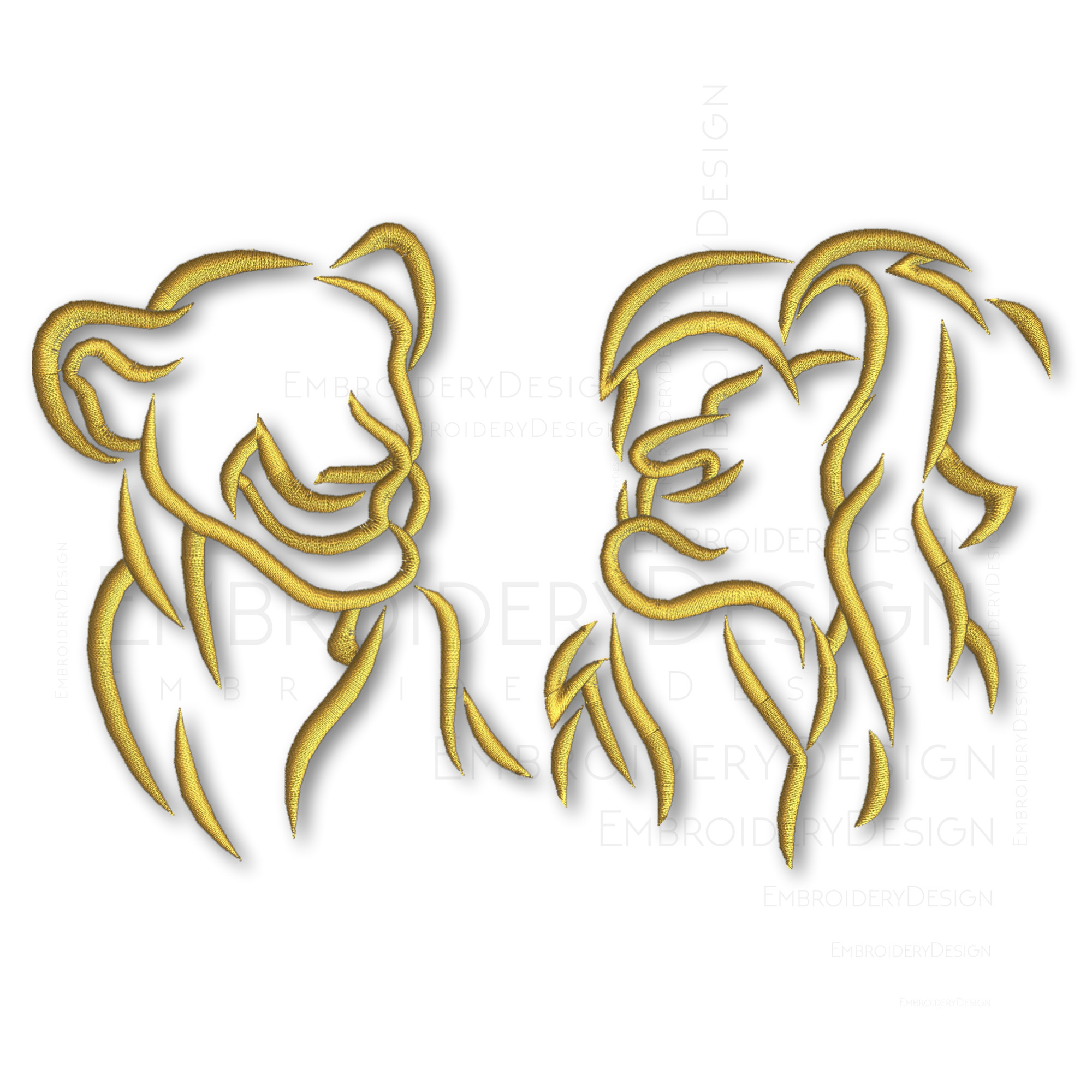 Nala and Simba Lion King - Anita Kóródi - SvgEmbroideryDesign