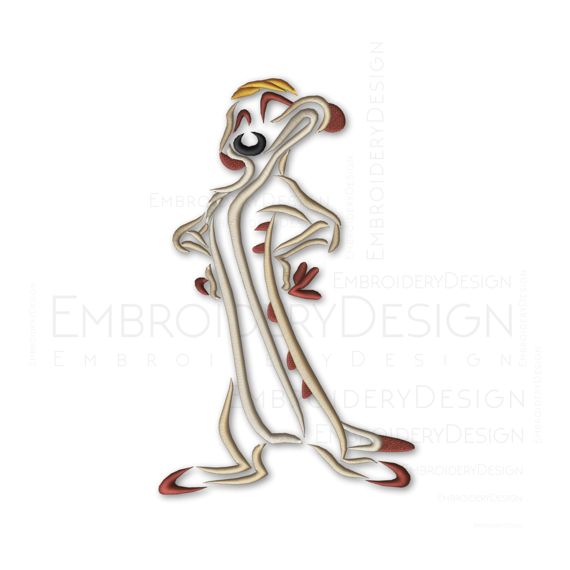 Timon Lion King Sketch - Anita Kóródi - SvgEmbroideryDesign