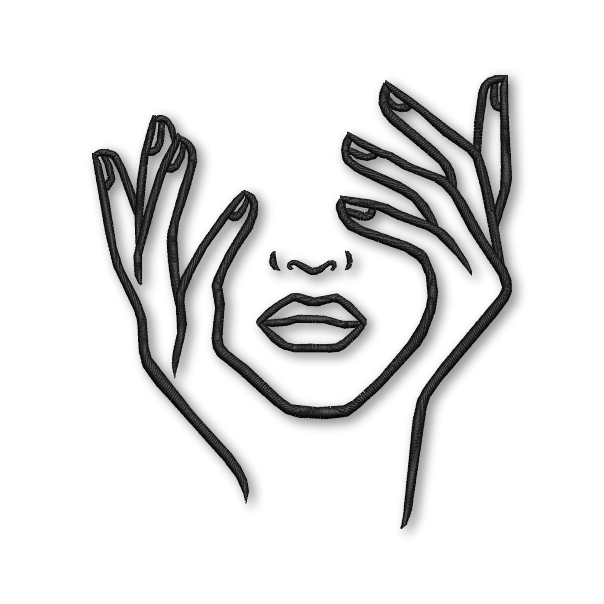 Line art face - Anita Kóródi - SvgEmbroideryDesign