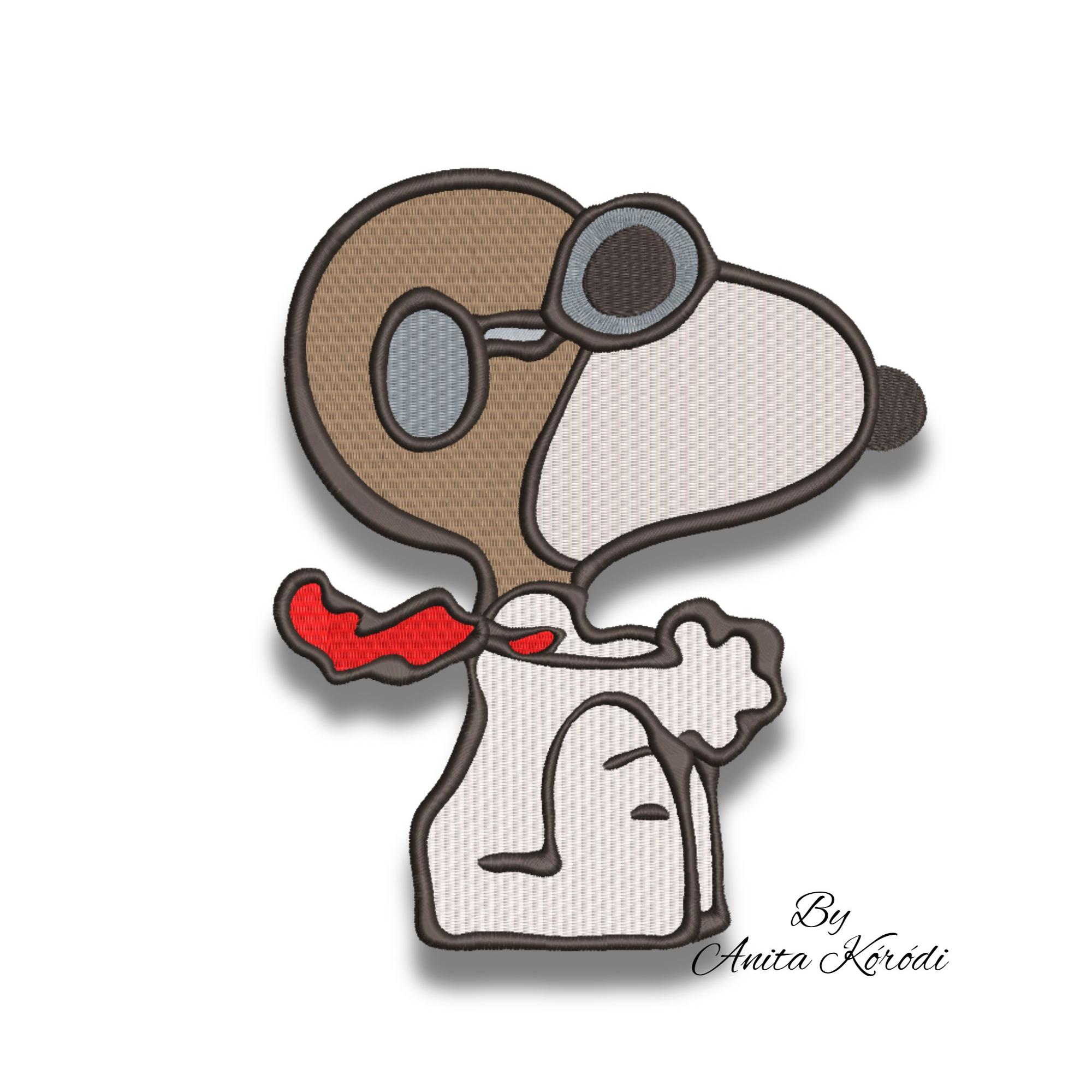 Snoopy Red Baron - Anita Kóródi - SvgEmbroideryDesign