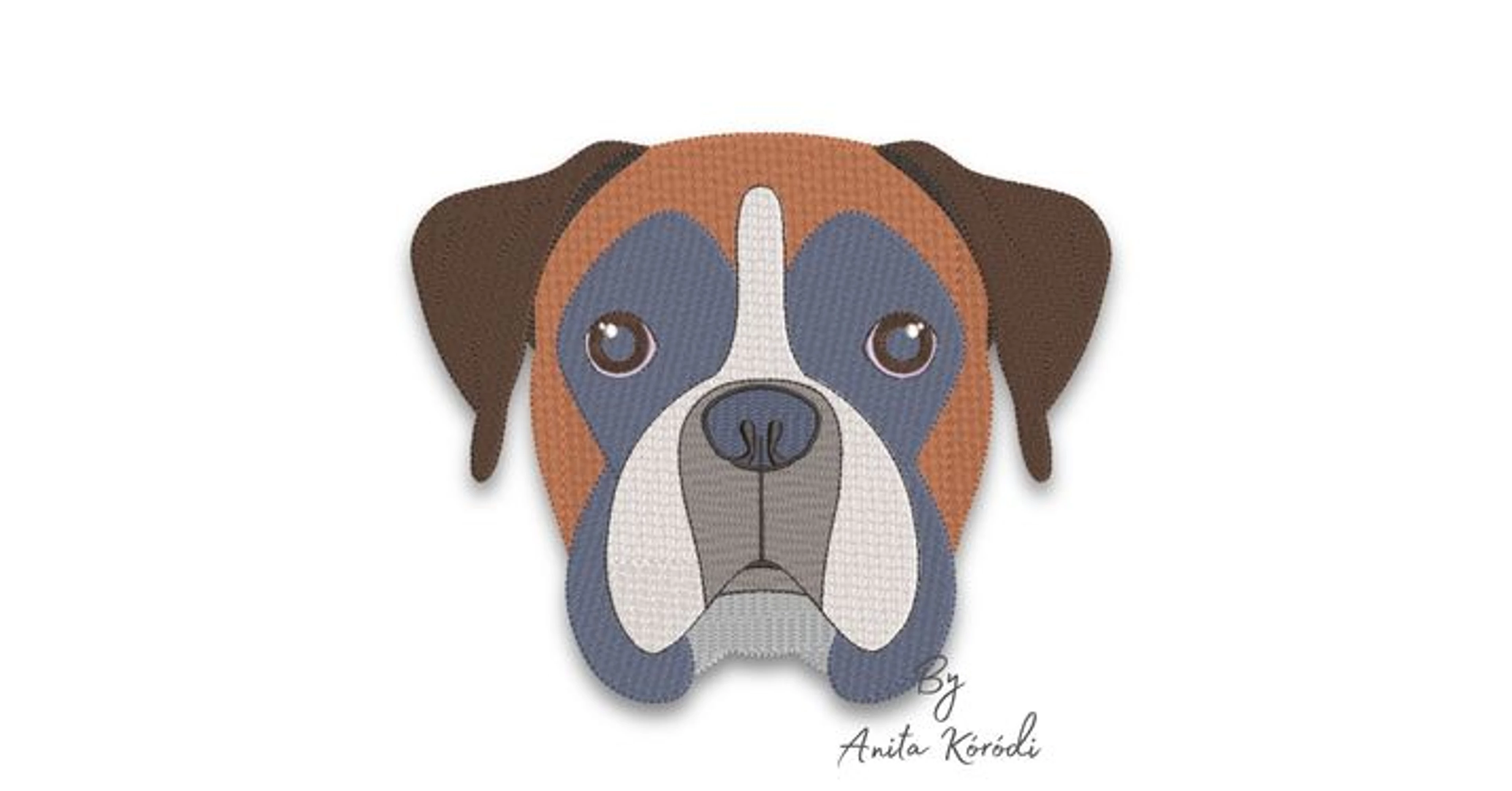 Boxer head embroidery machine design Embroidery Design