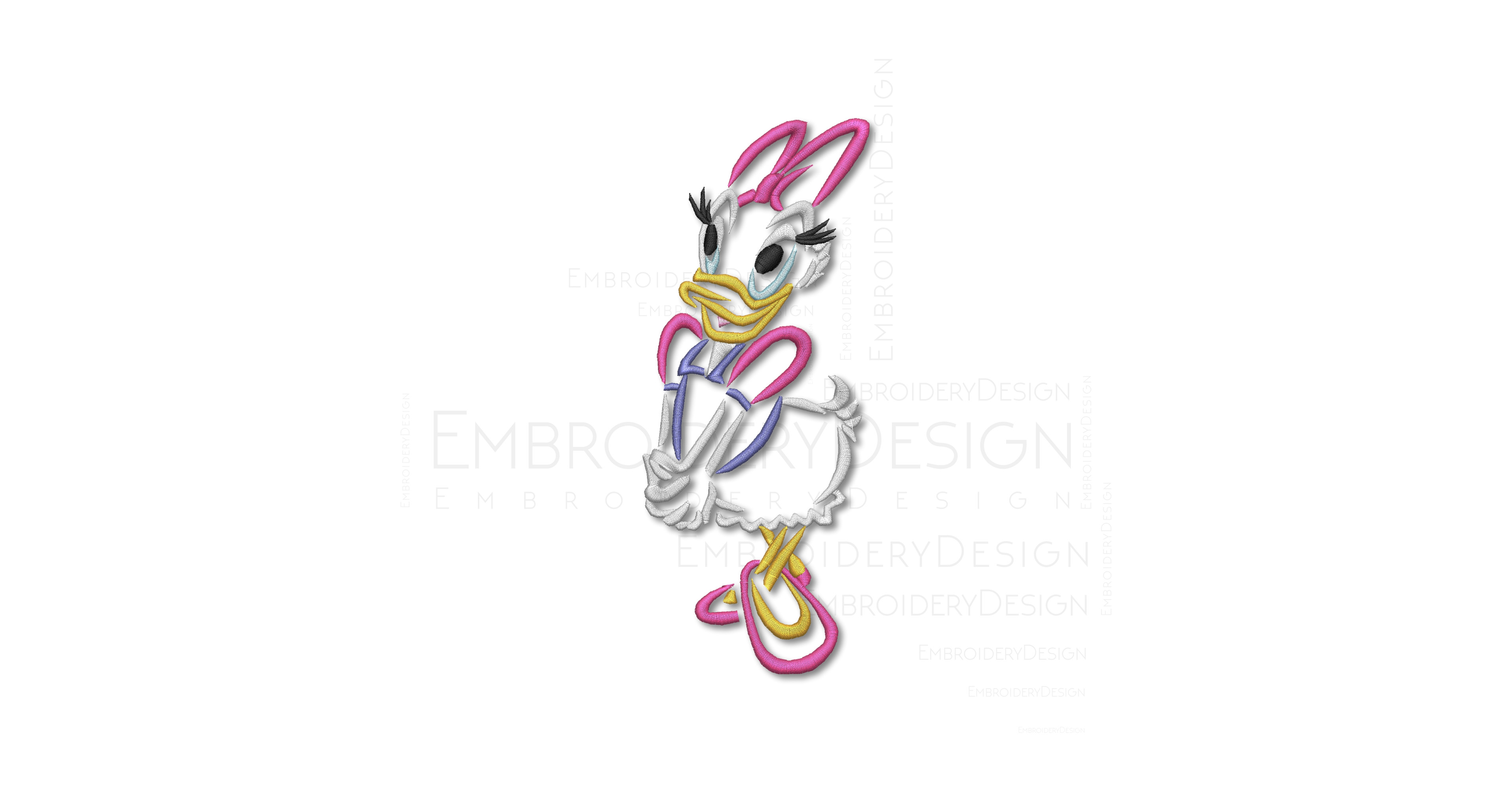 Daisy duck Sketch - Anita Kóródi - SvgEmbroideryDesign