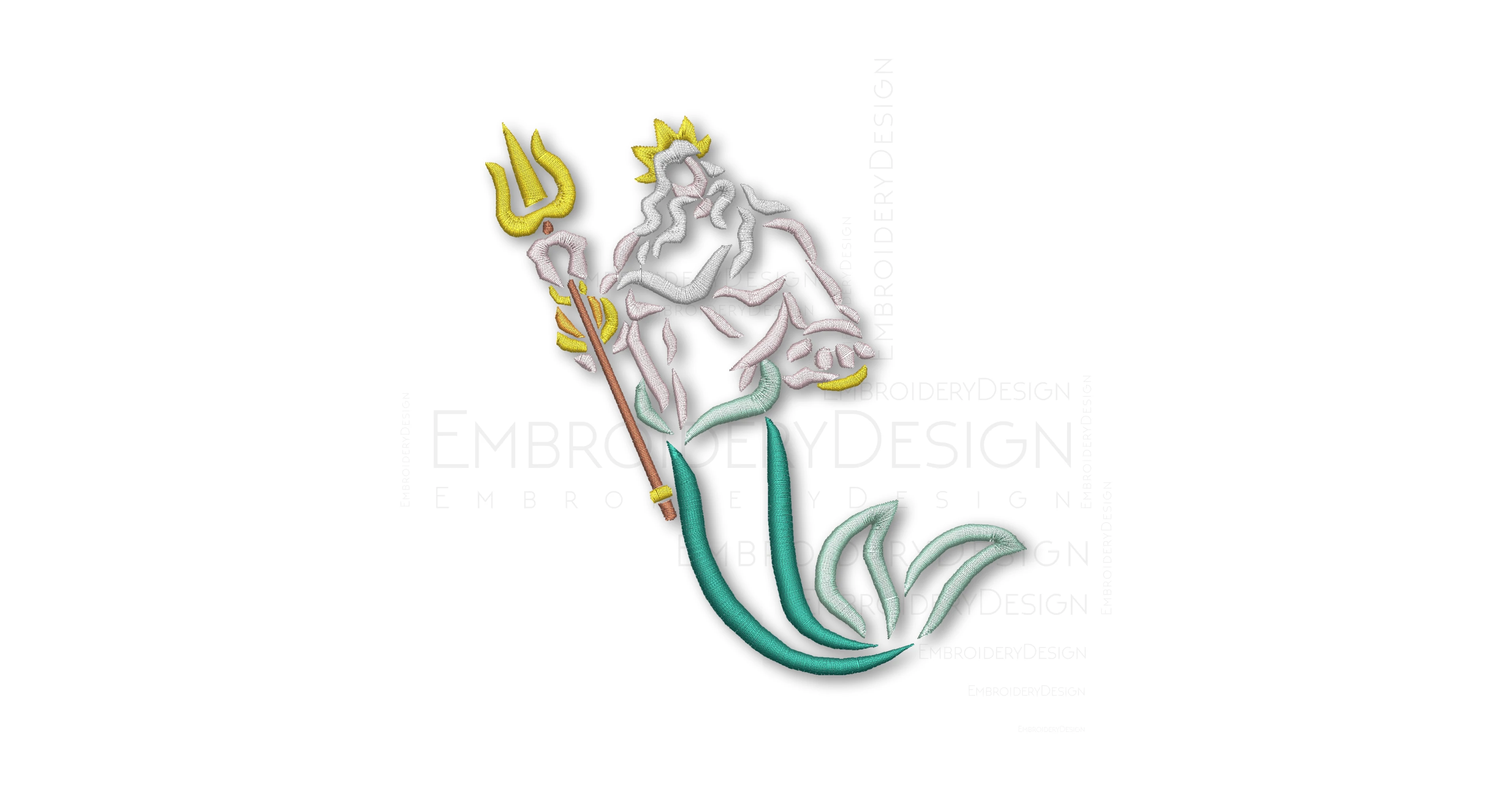 The Little Mermaid King Triton - Anita Kóródi - SvgEmbroideryDesign