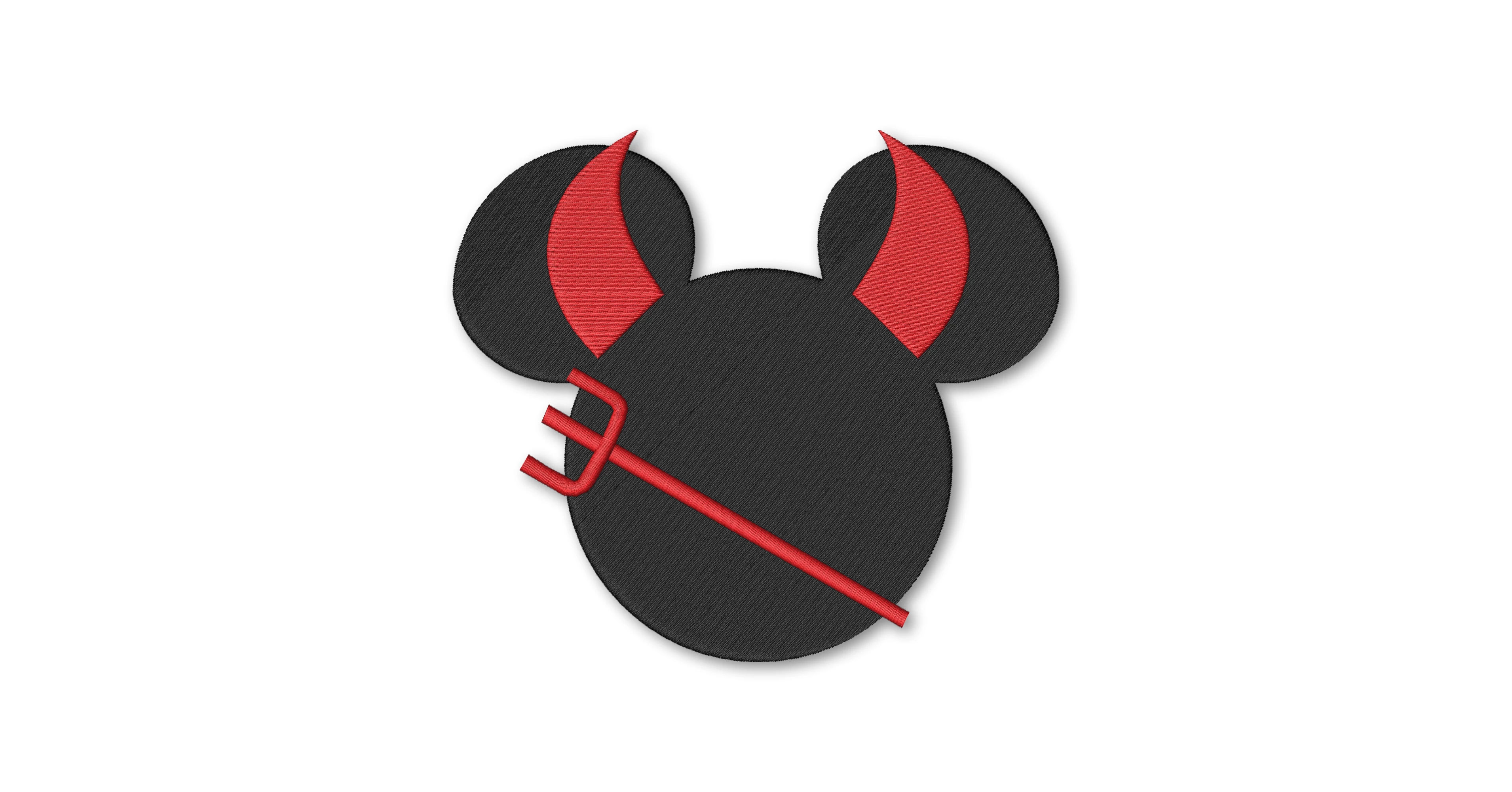 Devil Mickey Mouse Halloween Embroidery Design