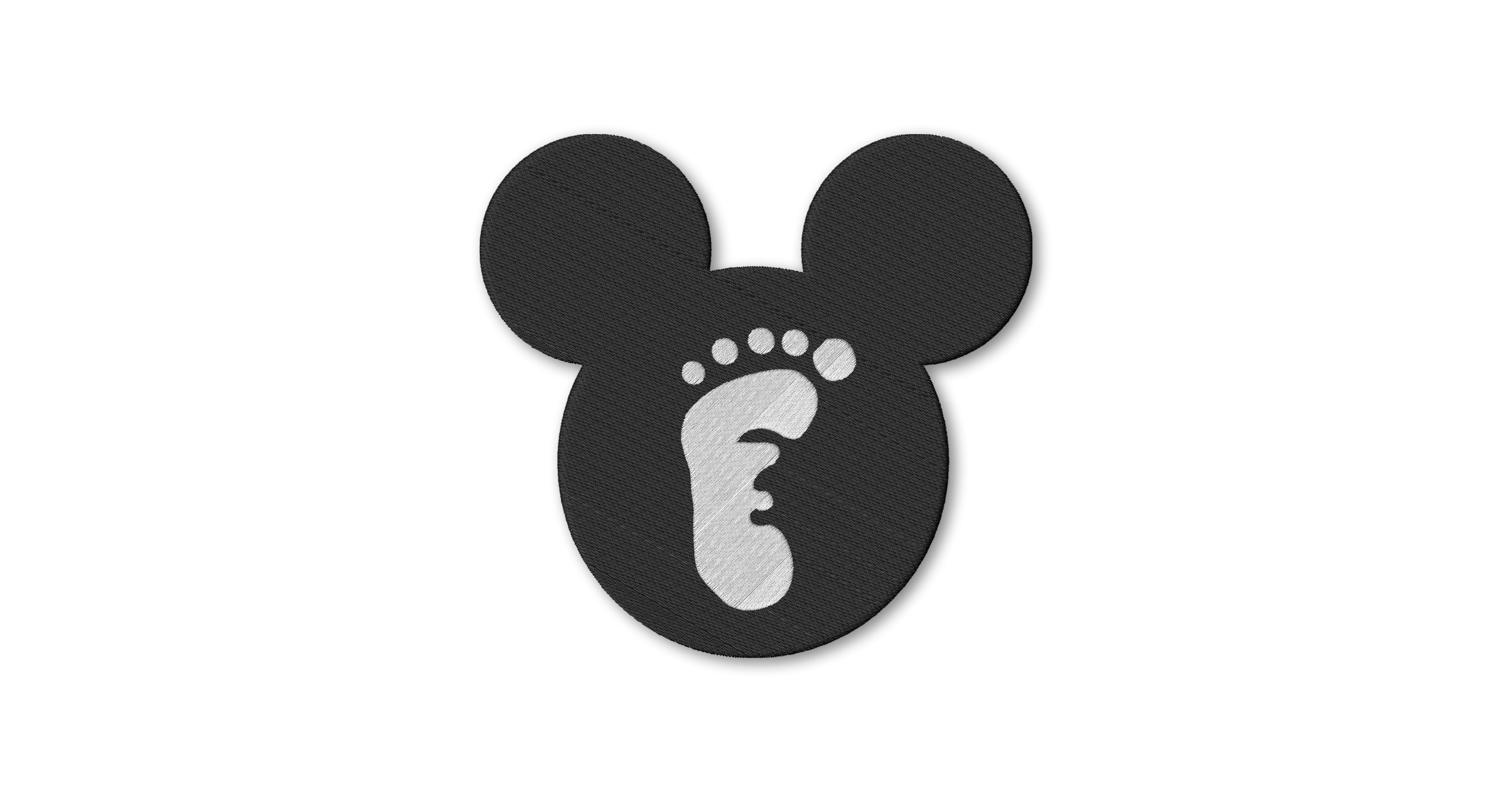 Left Foot Mickey Mouse Head - Anita Kóródi - SvgEmbroideryDesign