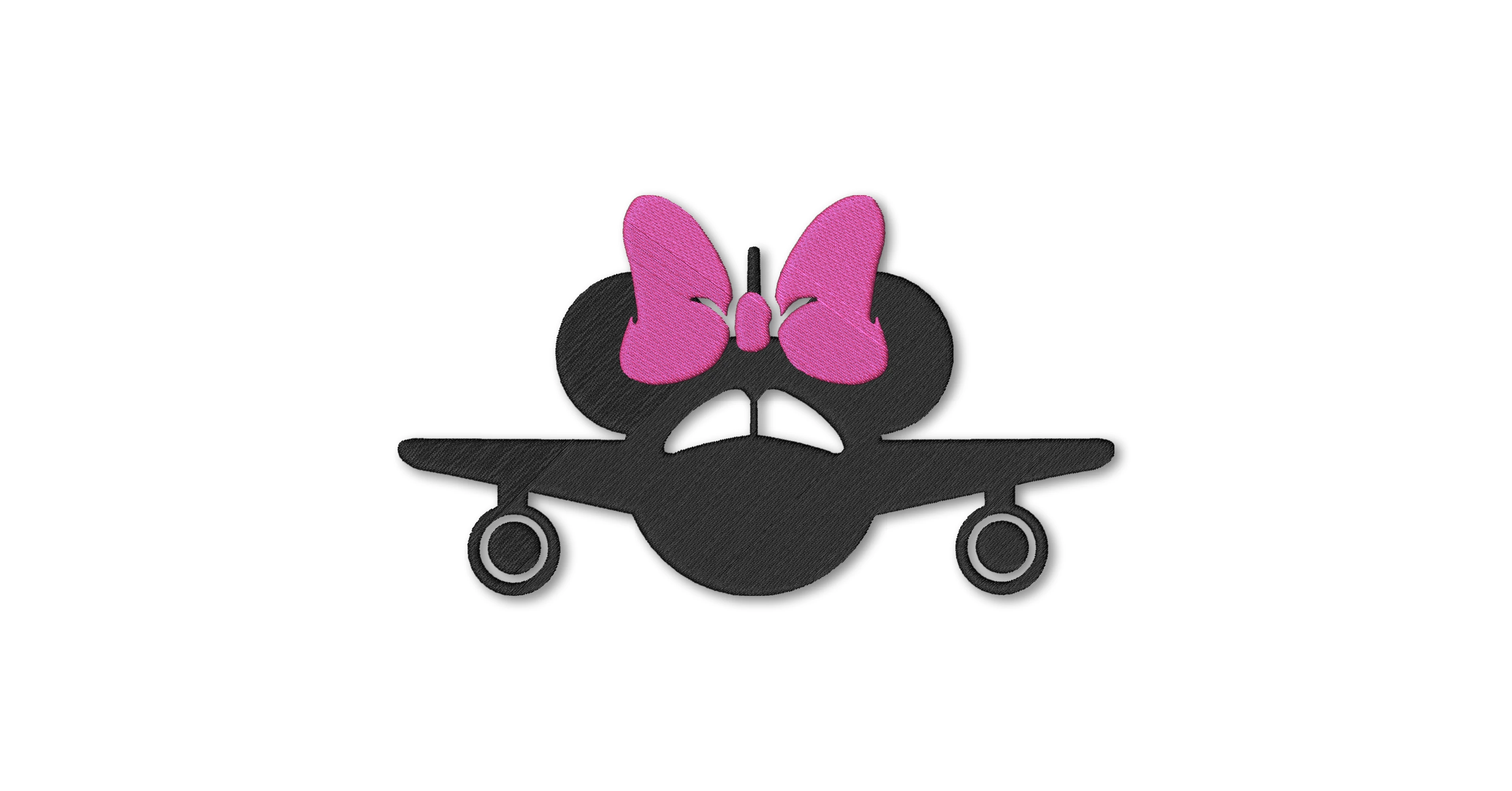 Airplane Minnie Mouse - Anita Kóródi - SvgEmbroideryDesign