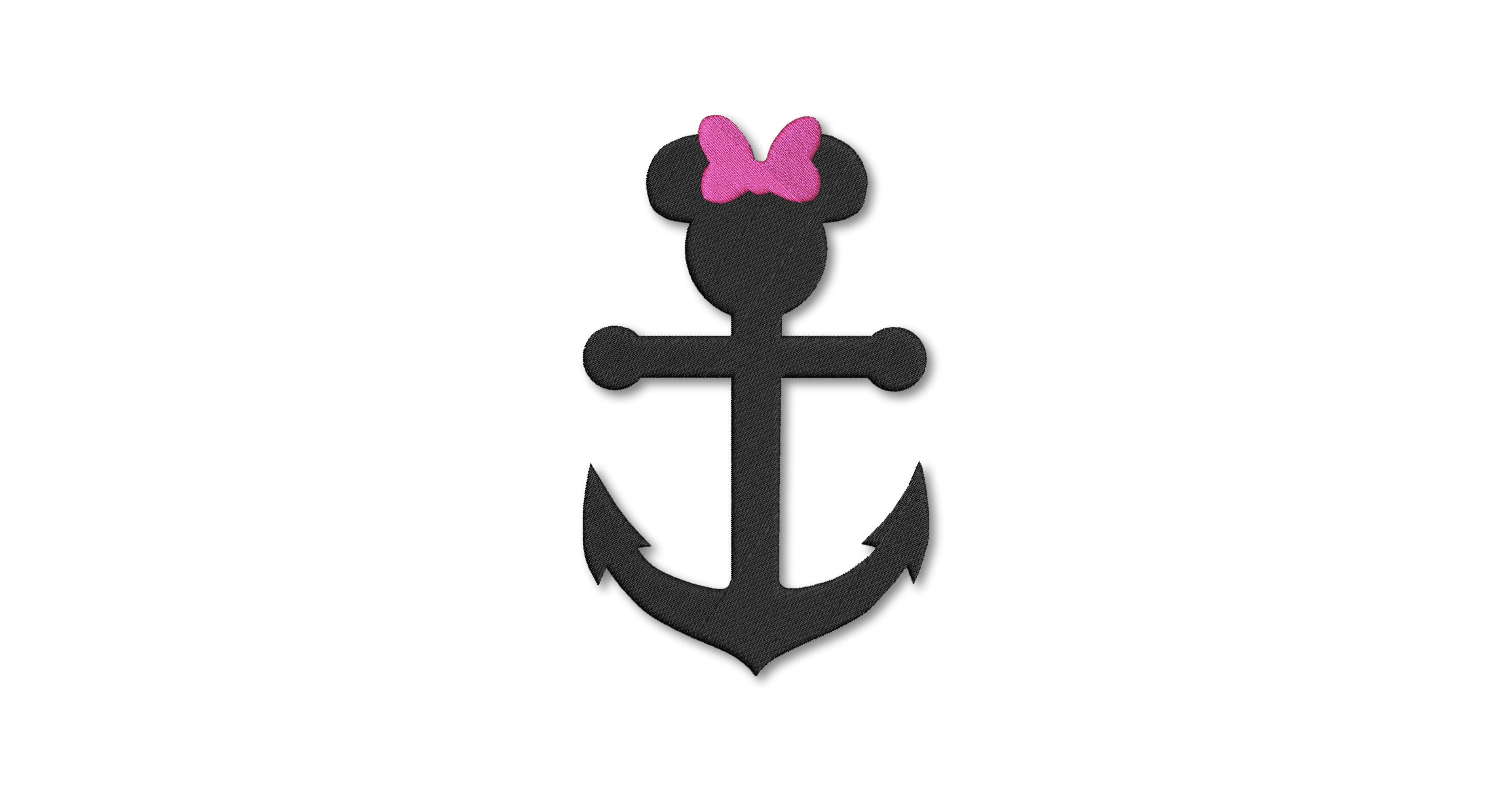 Anchor Minnie Mouse Head Richárd Bándi Svgembroiderydesign