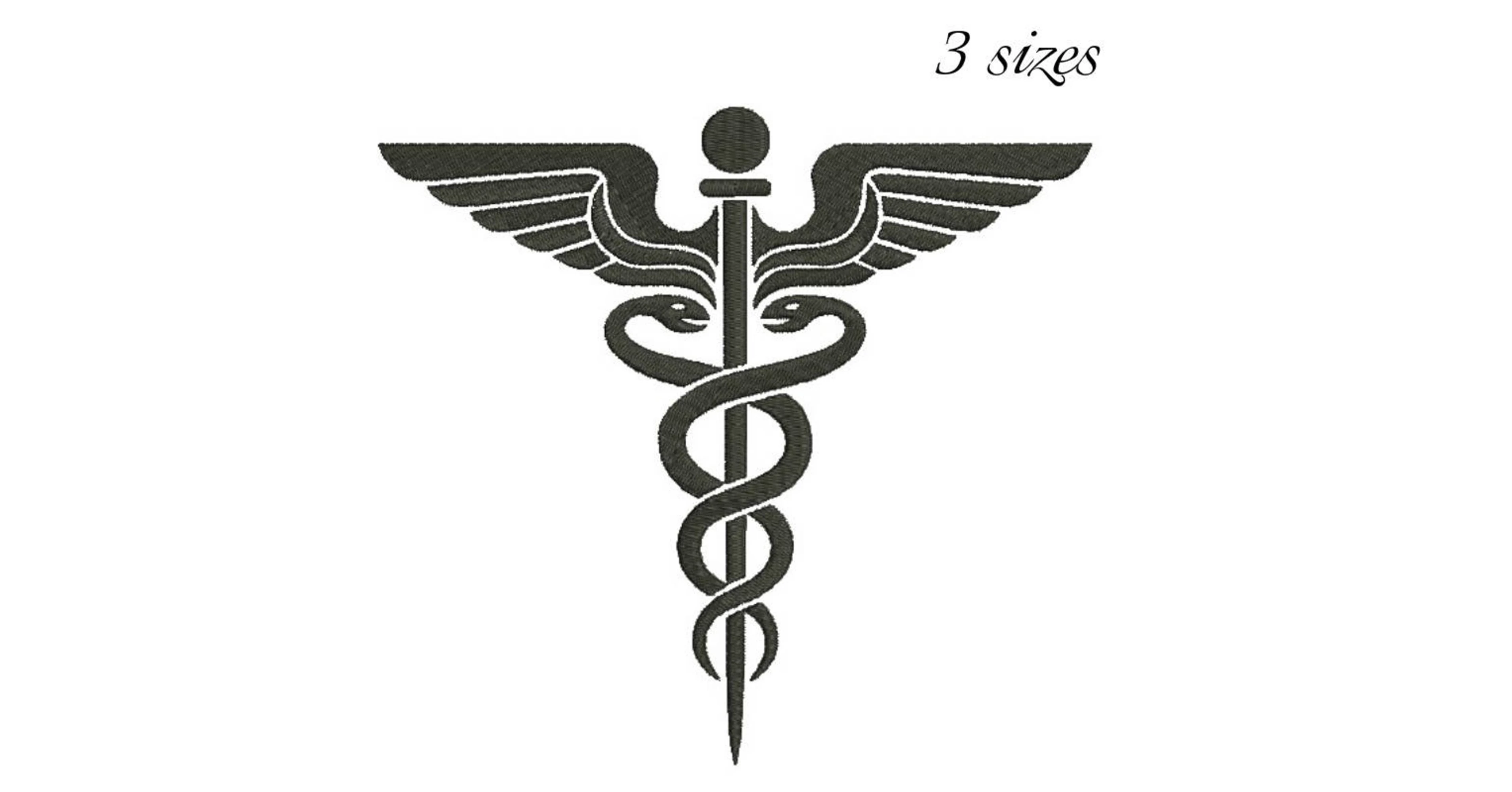 Medical Caduceus Embroidery Machine Design - Anita Kóródi ...